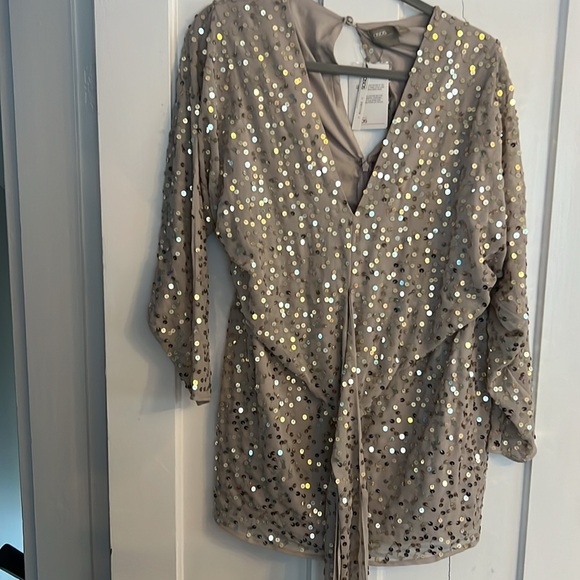 ASOS Petite | Dresses | Asos Petite Mini Dress With Batwing Sleeve And Wrap Waist In Scatter ...